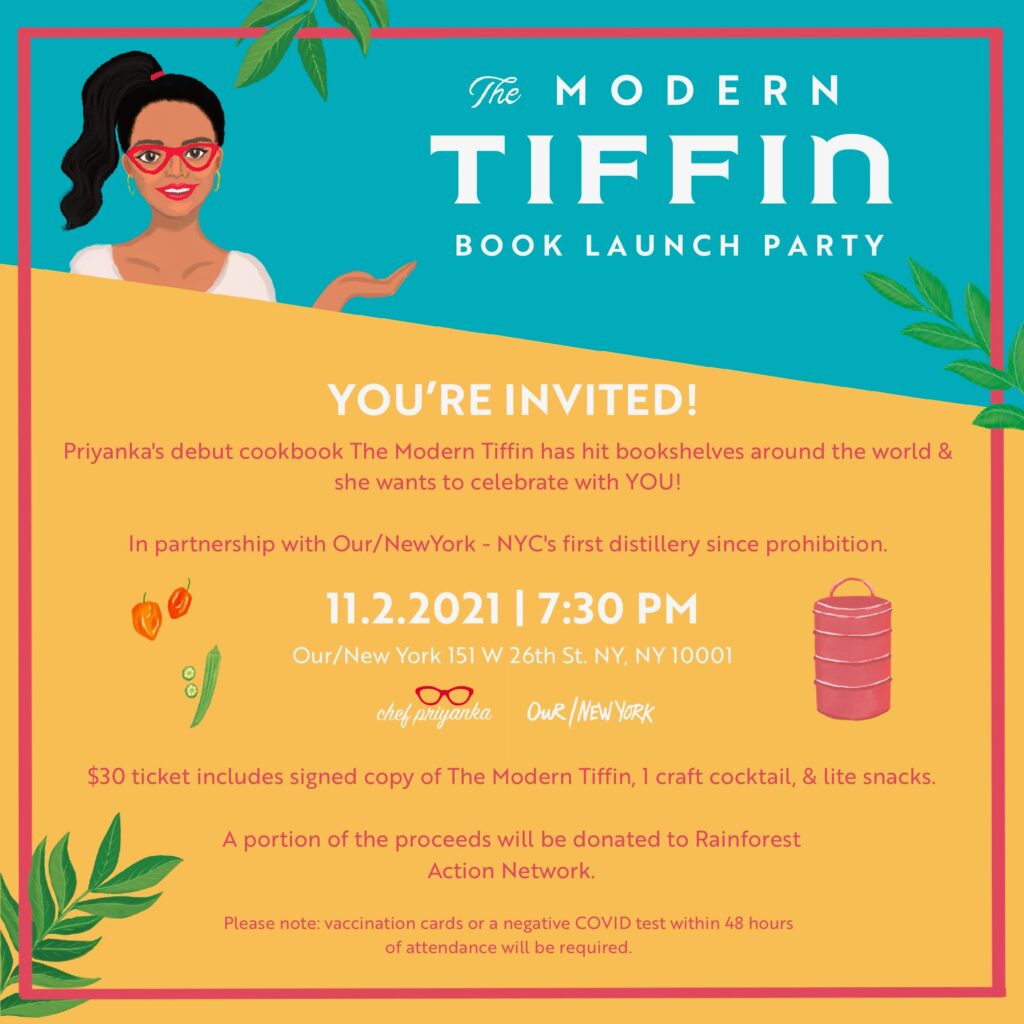 You re Invited To THE MODERN TIFFIN BOOK LAUNCH PARTY Chef
